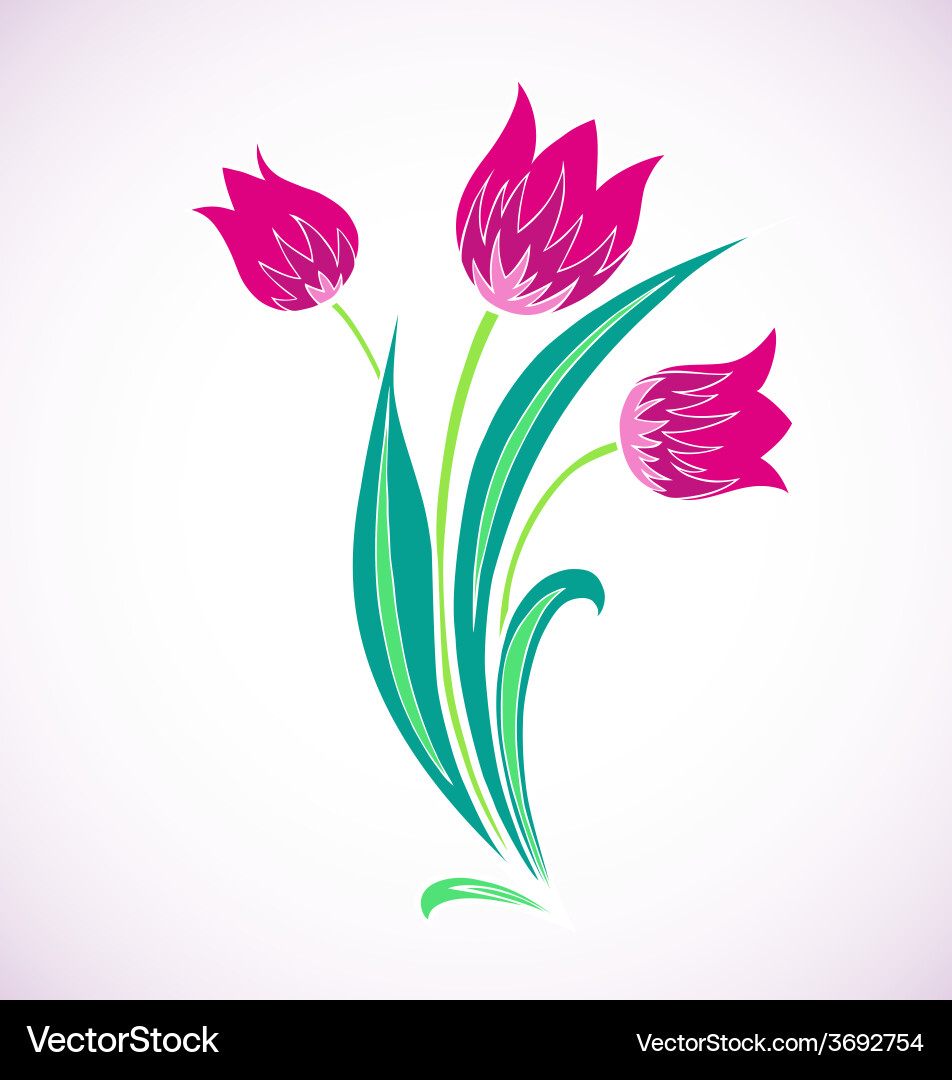 Tulips Royalty Free Vector Image - VectorStock