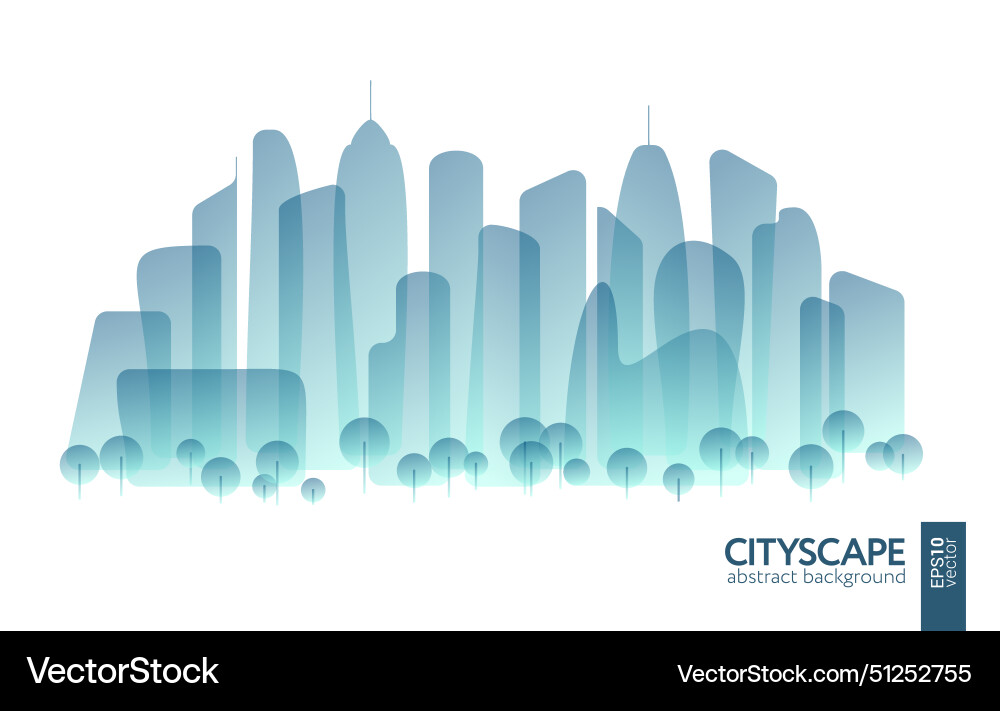 Futuristic cityscape flat art Royalty Free Vector Image