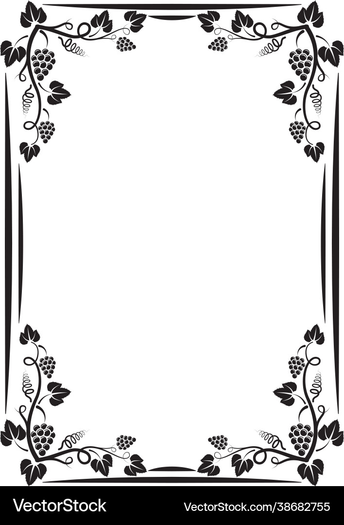 Grapevine Frame Royalty Free Vector Image - VectorStock
