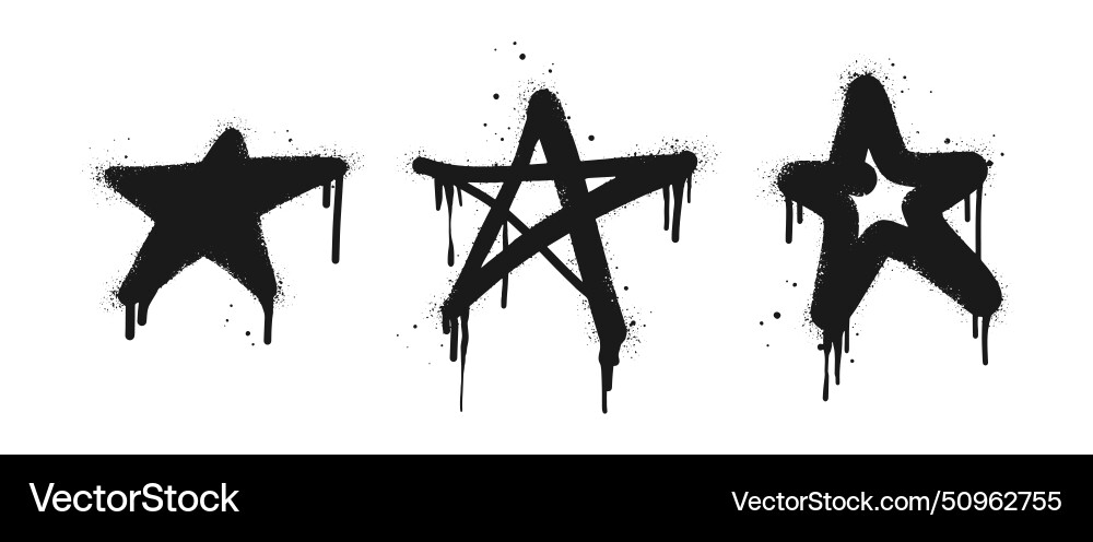 Spray painted graffiti star sign Royalty Free Vector Image