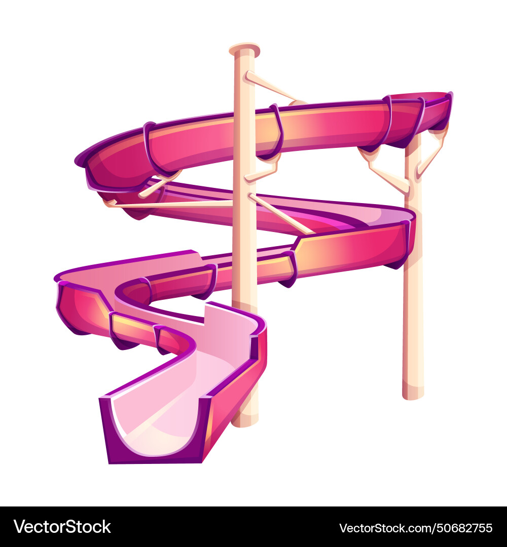 Vortex half tube waterslide color icon on white Vector Image