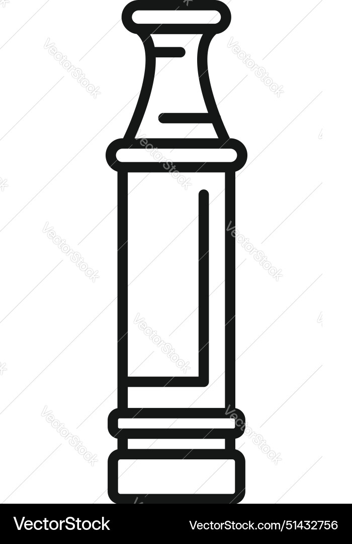 A classic chess rook piece Royalty Free Vector Image
