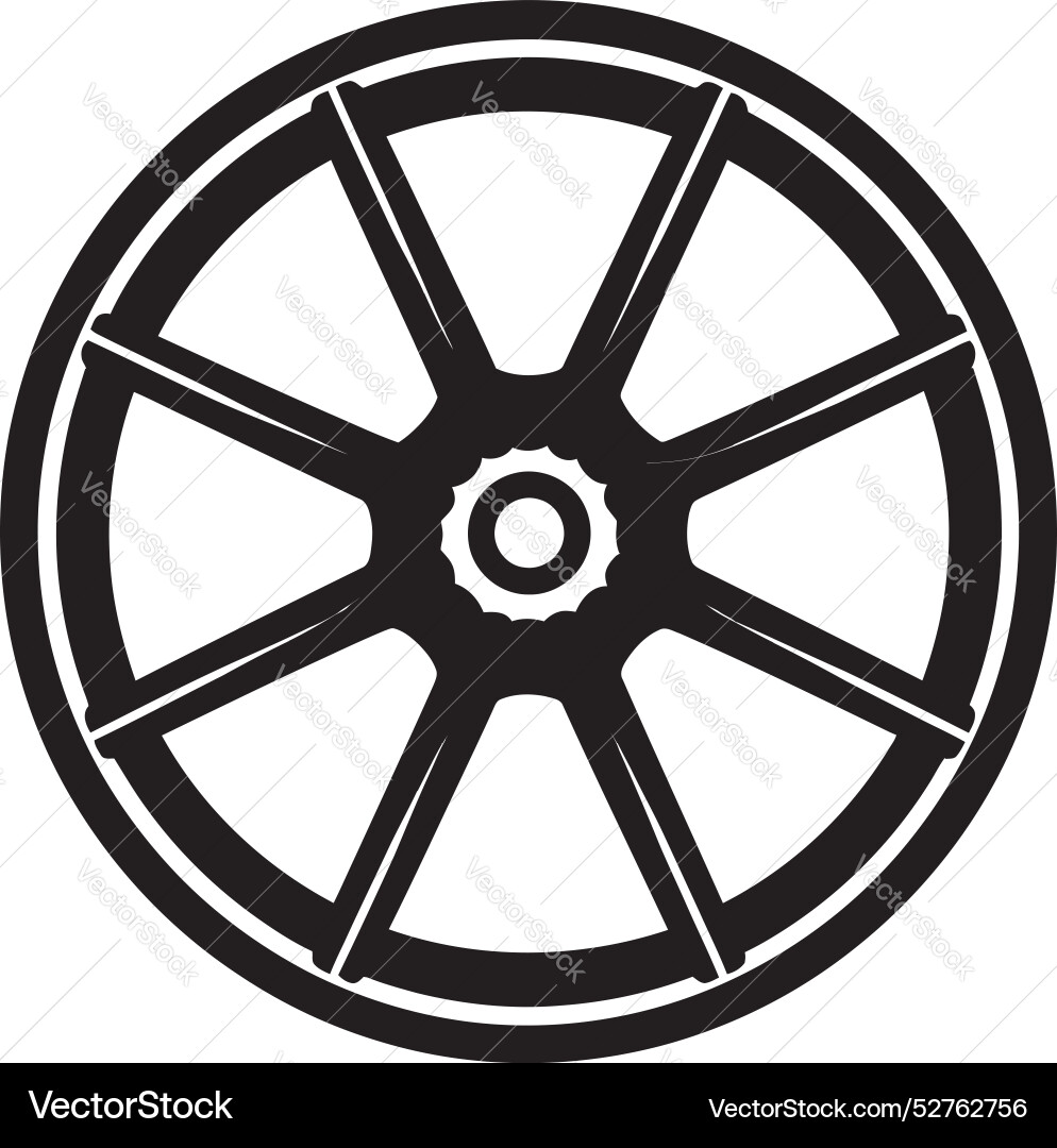 Alloy artistry creative wheel logo design rim Vector Image