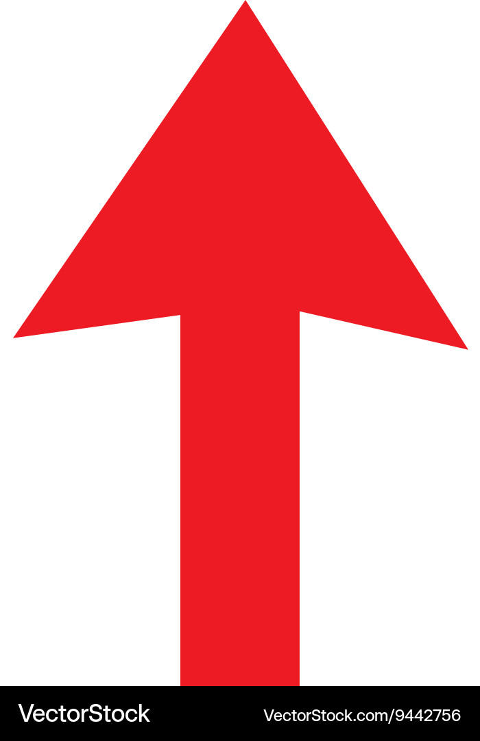 Arrow pointing up Royalty Free Vector Image - VectorStock
