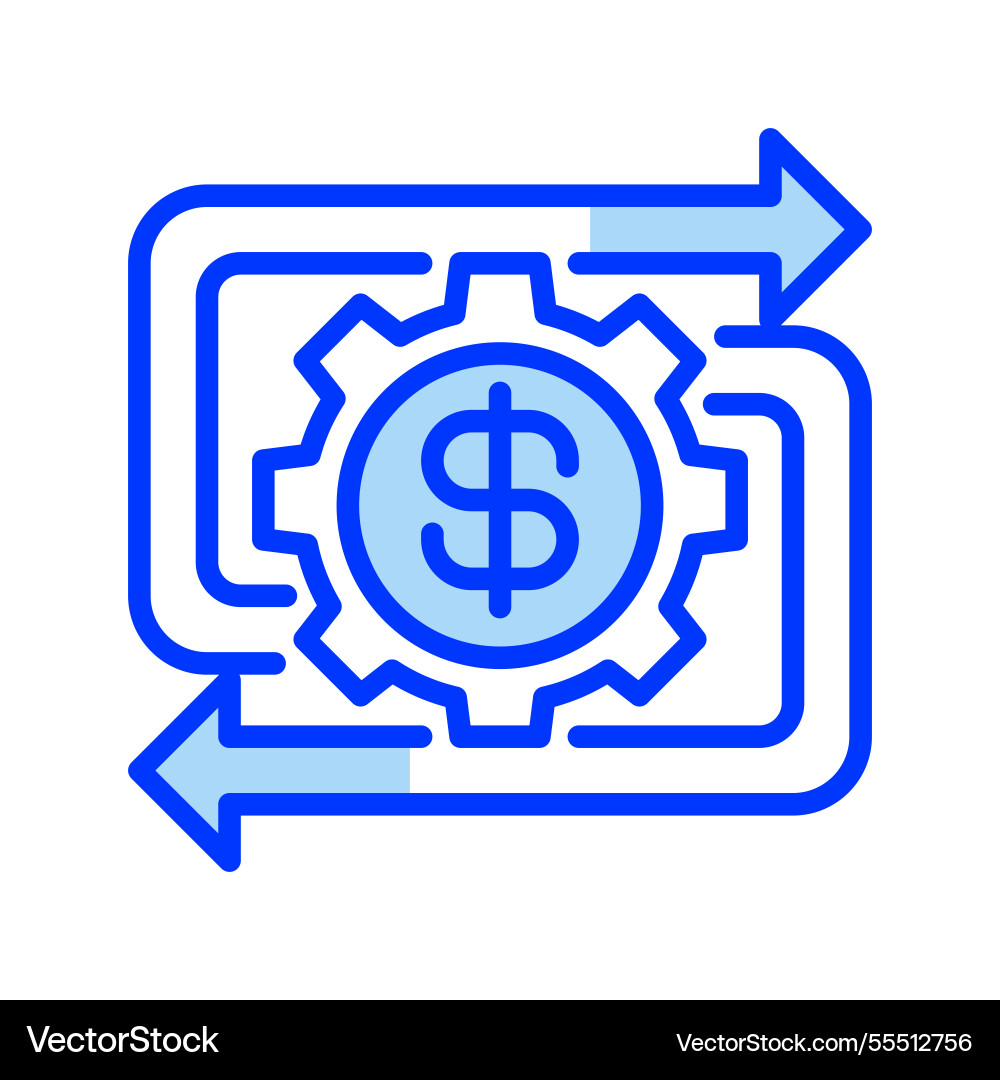 Cash flow management line icon universal creative Vector Image