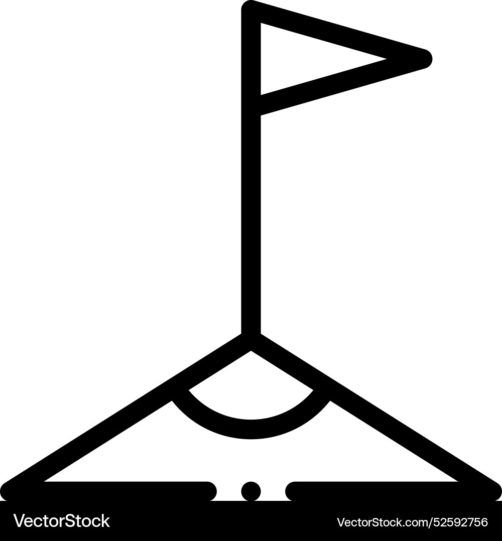 Corner icon thin linear style design isolated Vector Image