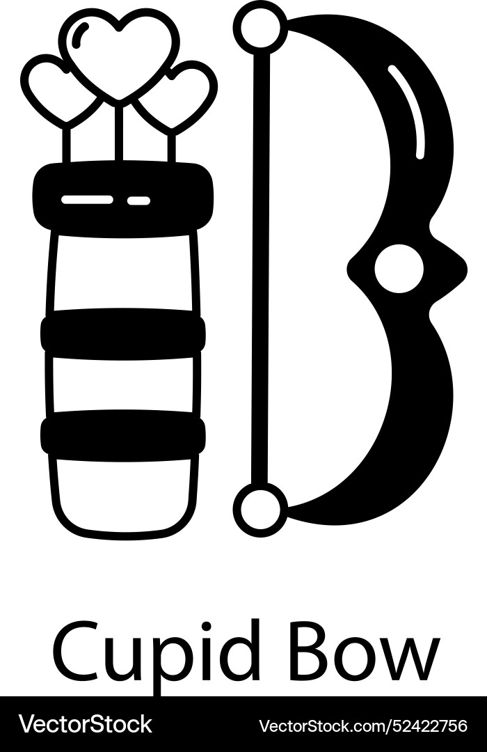 Cupid bow Royalty Free Vector Image - VectorStock