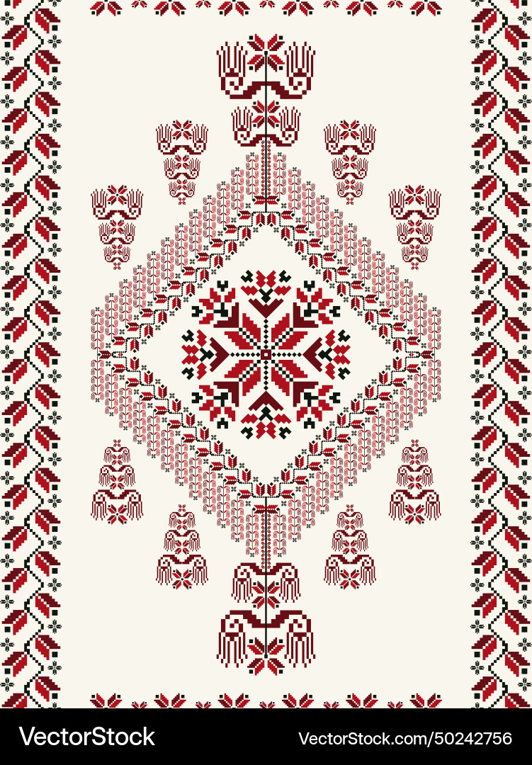 Floral Embroidery Pattern Royalty Free Vector Image