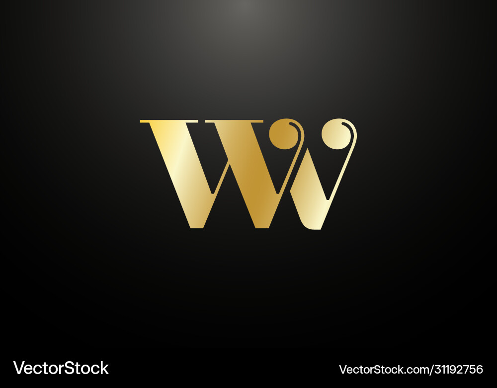 Initial monogram letter w v logo design template Vector Image