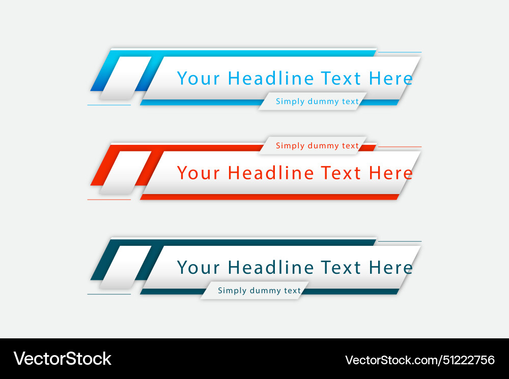 Lower third news line banner image Royalty Free Vector Image