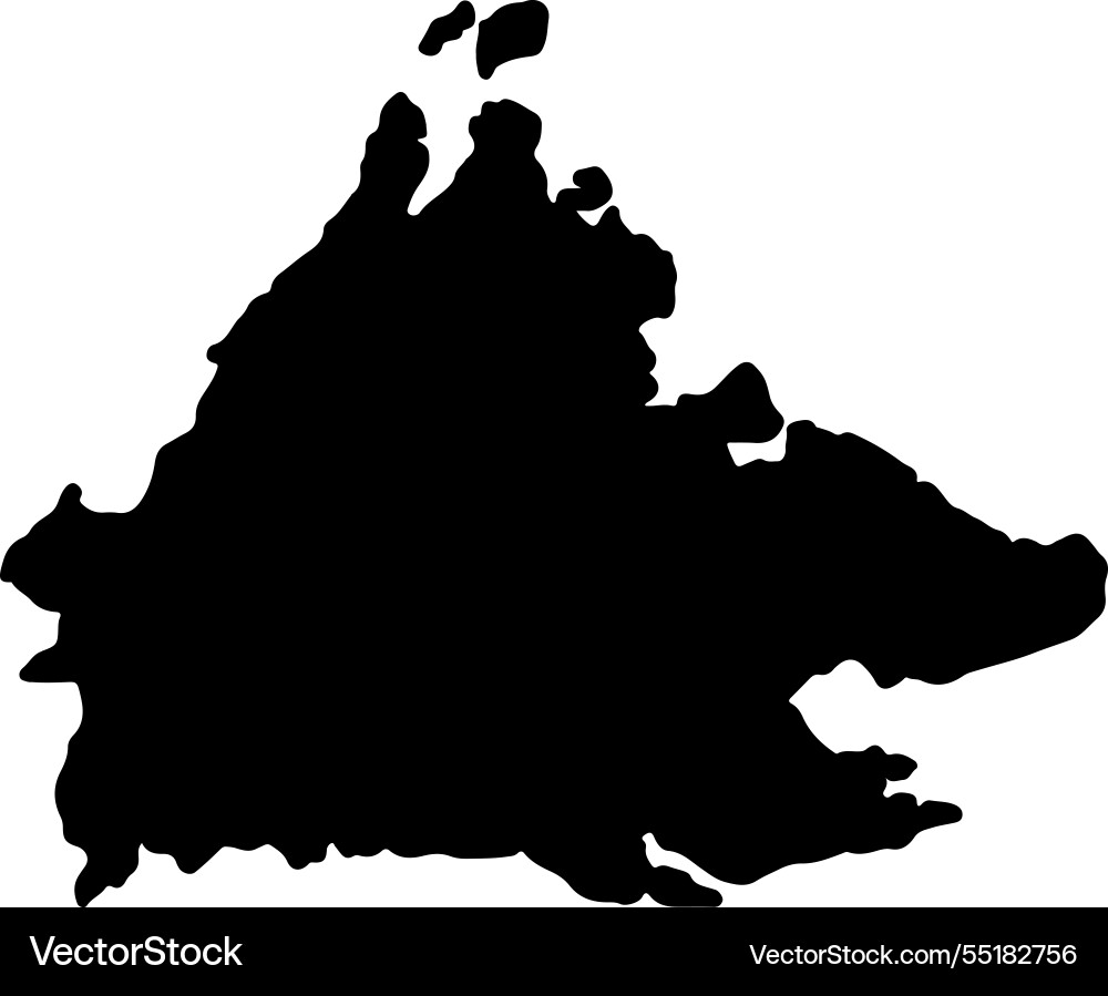Sabah malaysia silhouette map Royalty Free Vector Image