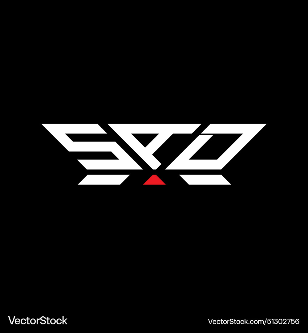 Sad letter logo design simple and modern Vector Image