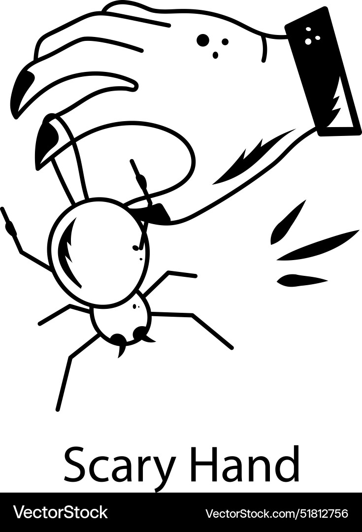 Scary hand Royalty Free Vector Image - VectorStock