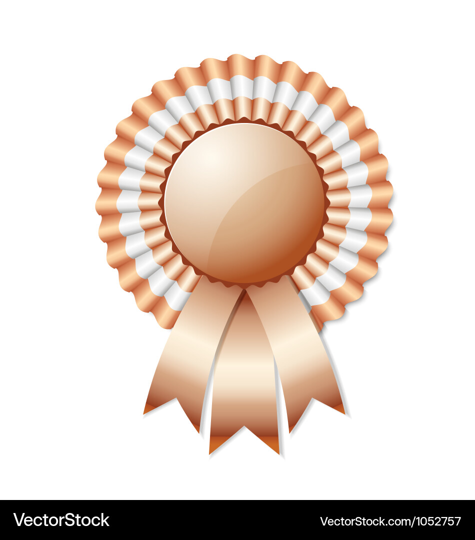 Bronze rosette Royalty Free Vector Image - VectorStock
