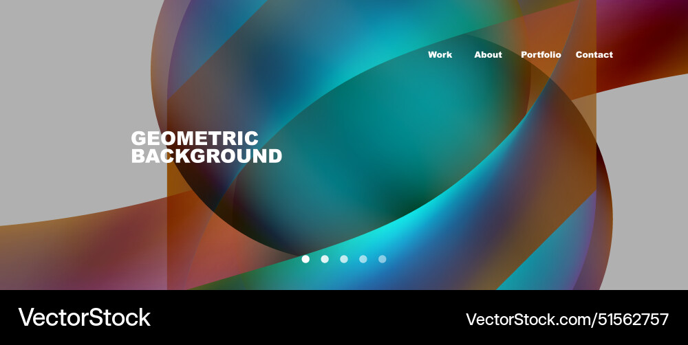 Dynamic flowing shapes concept design composition Vector Image