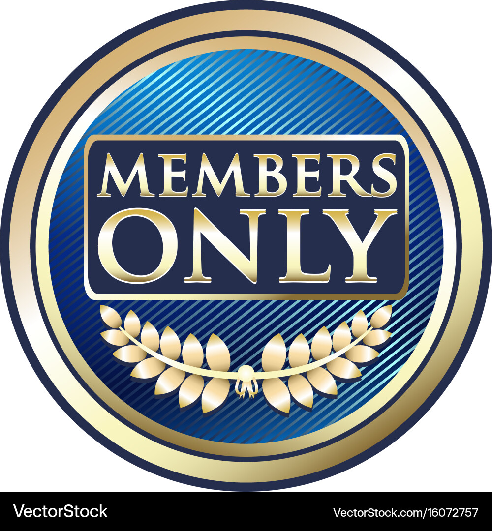 Exclusive Members Badge Royalty Free Vector Image