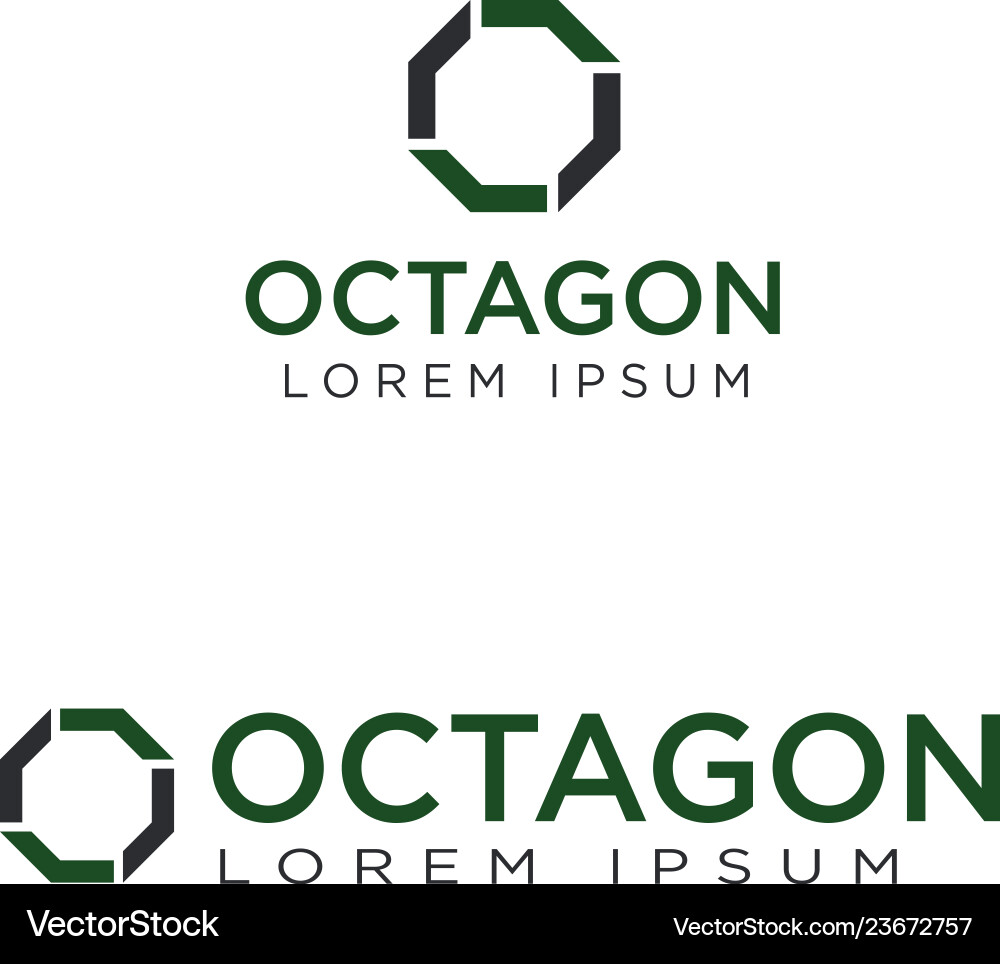 Modern Octagon Logo Royalty Free Vector Image - VectorStock