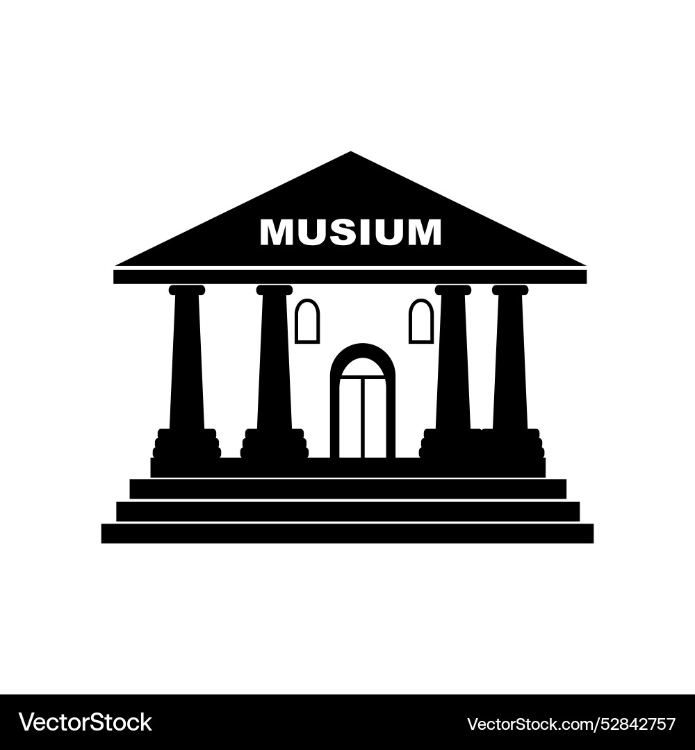 Museum building icon Royalty Free Vector Image