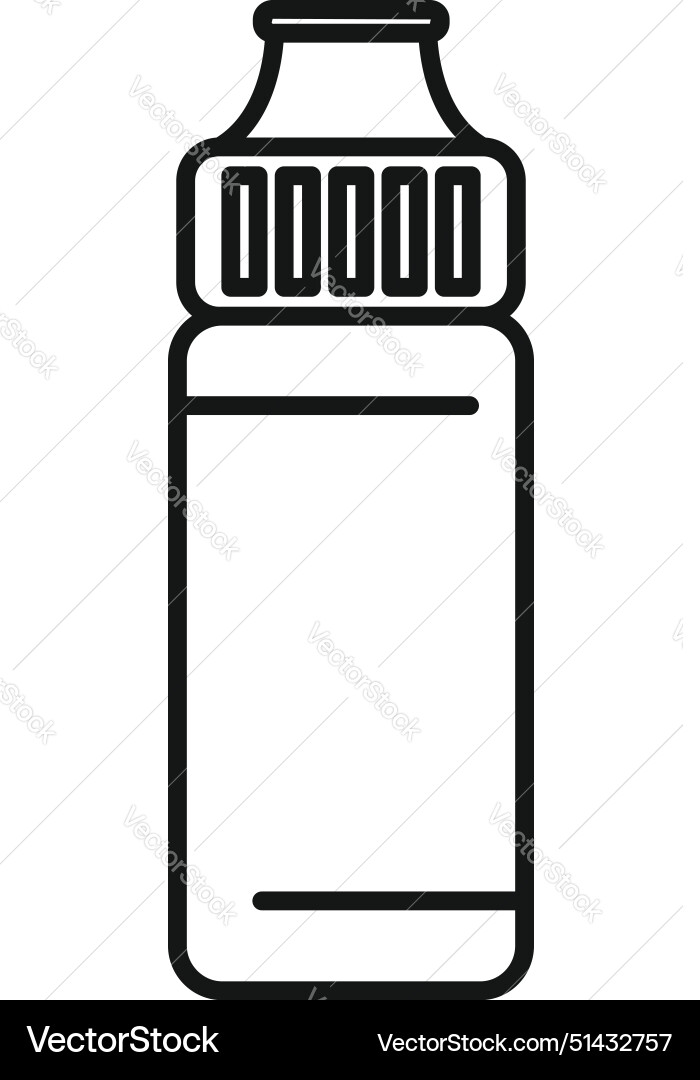 Outline of plastic water bottle Royalty Free Vector Image