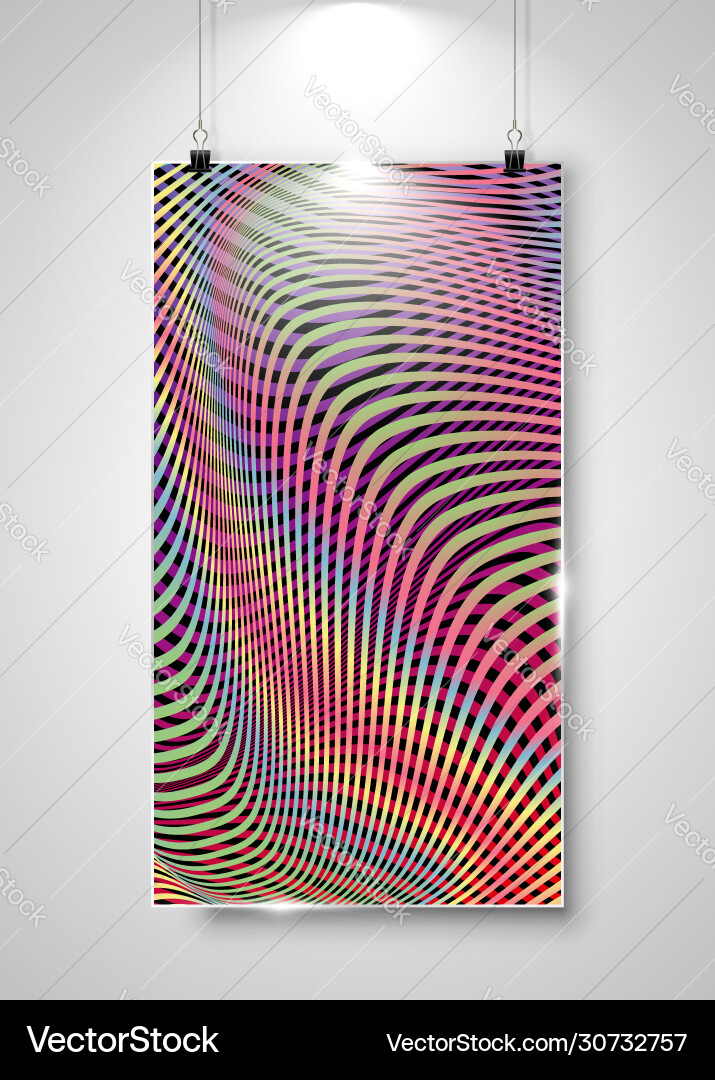 Psychedelic Striped Banner Royalty Free Vector Image