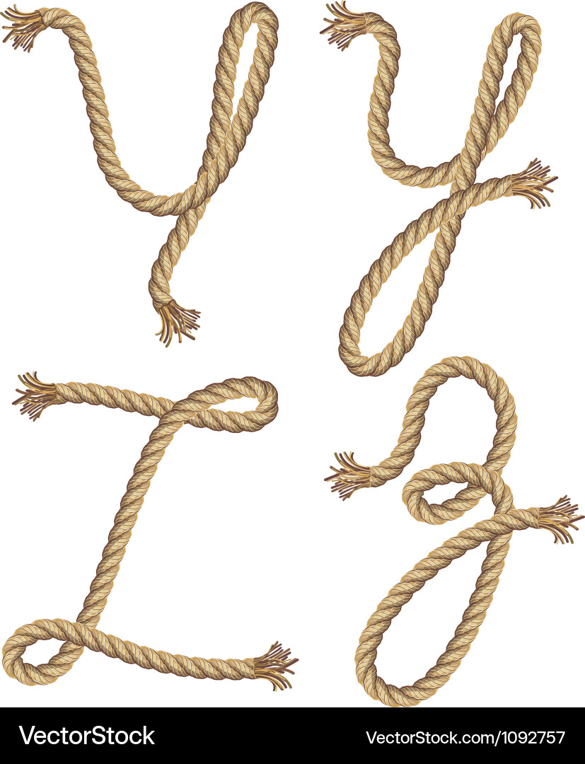 Rope Lettering Font Royalty Free Vector Image - VectorStock