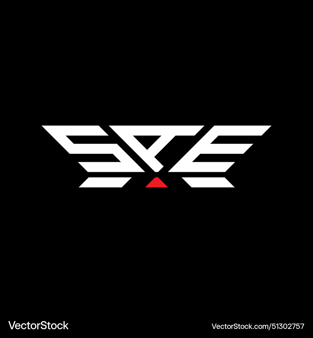 Sae letter logo design simple and modern Vector Image