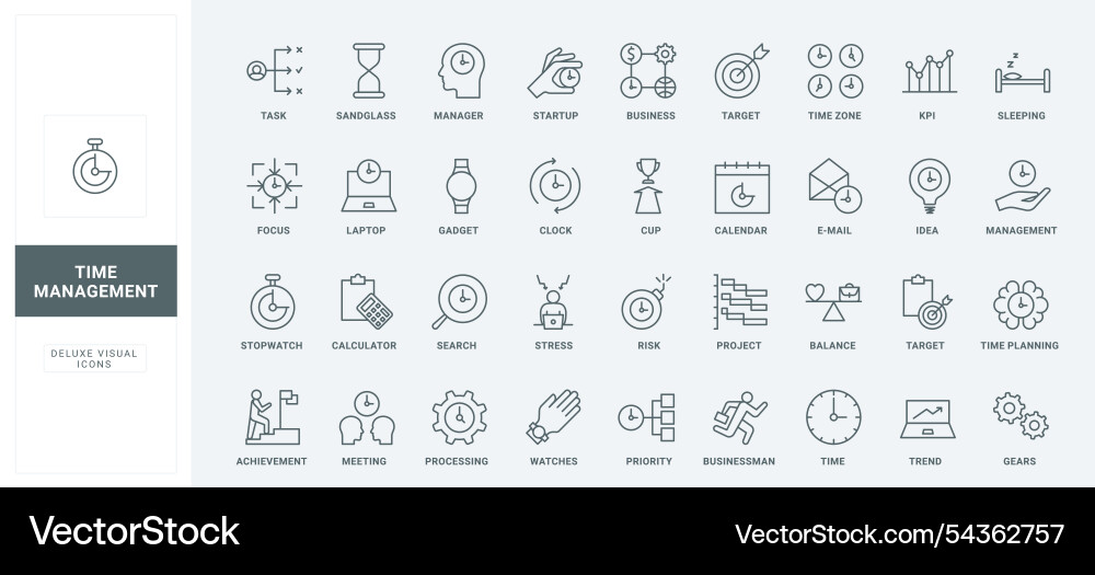 Time management business project planning task Vector Image