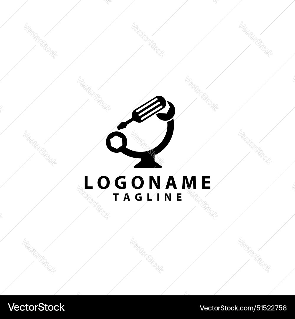 Automotive research logo design Royalty Free Vector Image