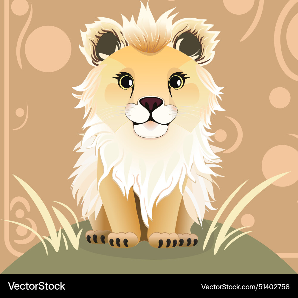 Cartoon lion Royalty Free Vector Image - VectorStock