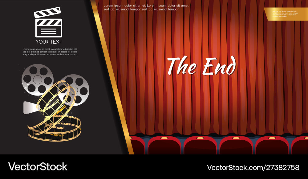 Cinema movie template Royalty Free Vector Image