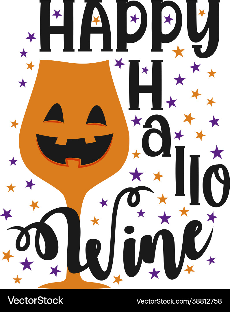 Happy hallo wine Royalty Free Vector Image - VectorStock