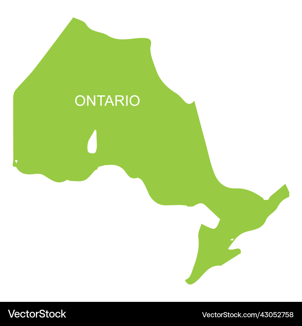 Ontario province map Royalty Free Vector Image