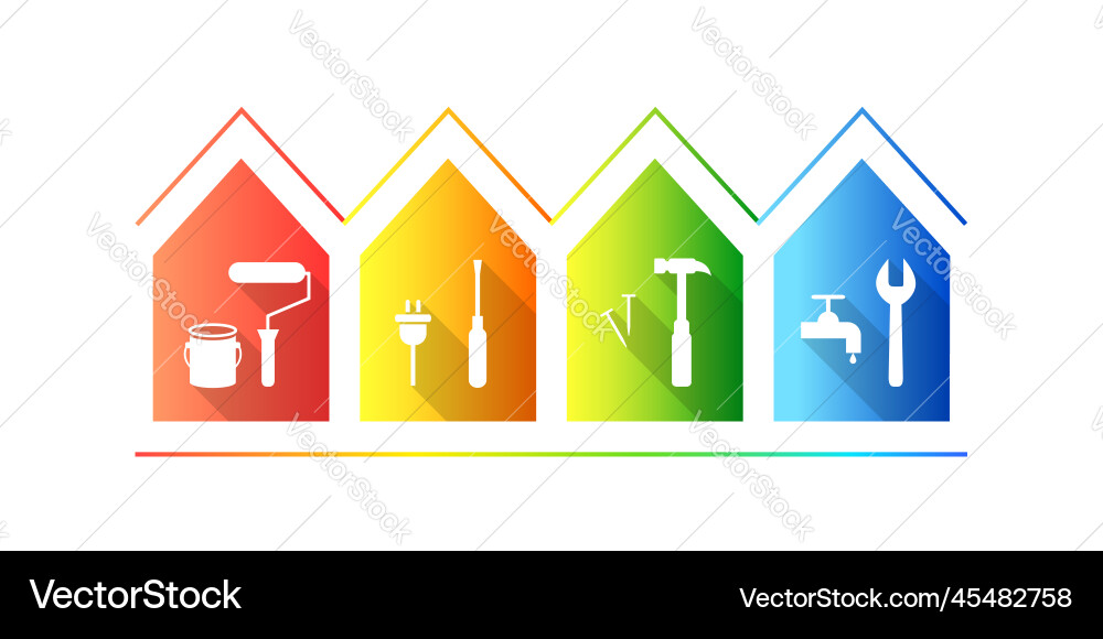 Repair renovation maintenance facility management Vector Image