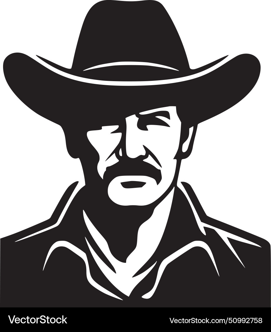 Western - black and white Royalty Free Vector Image