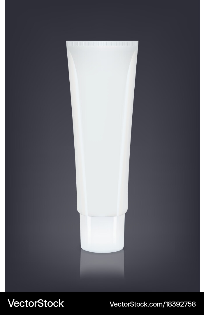 White empty cosmetics cream container Royalty Free Vector