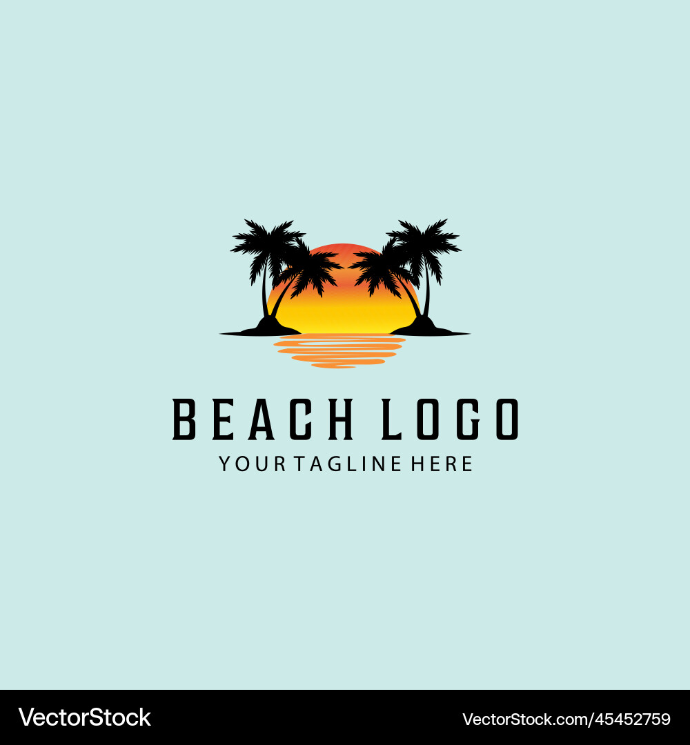 Vintage Beach Logos Vintage Beach Logo Vector Art, Icons, And Graphics