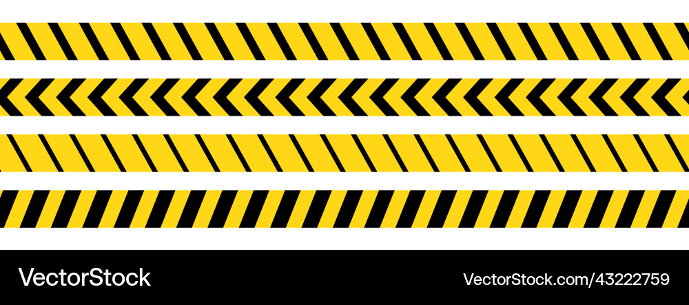 Caution safety tape yellow black stripe danger Vector Image