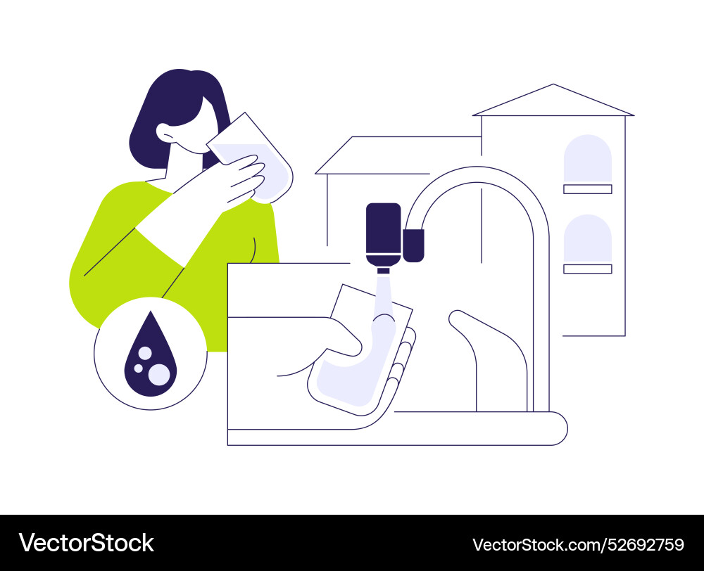Home water purifier abstract concept – Royalty-Free Vector | VectorStock