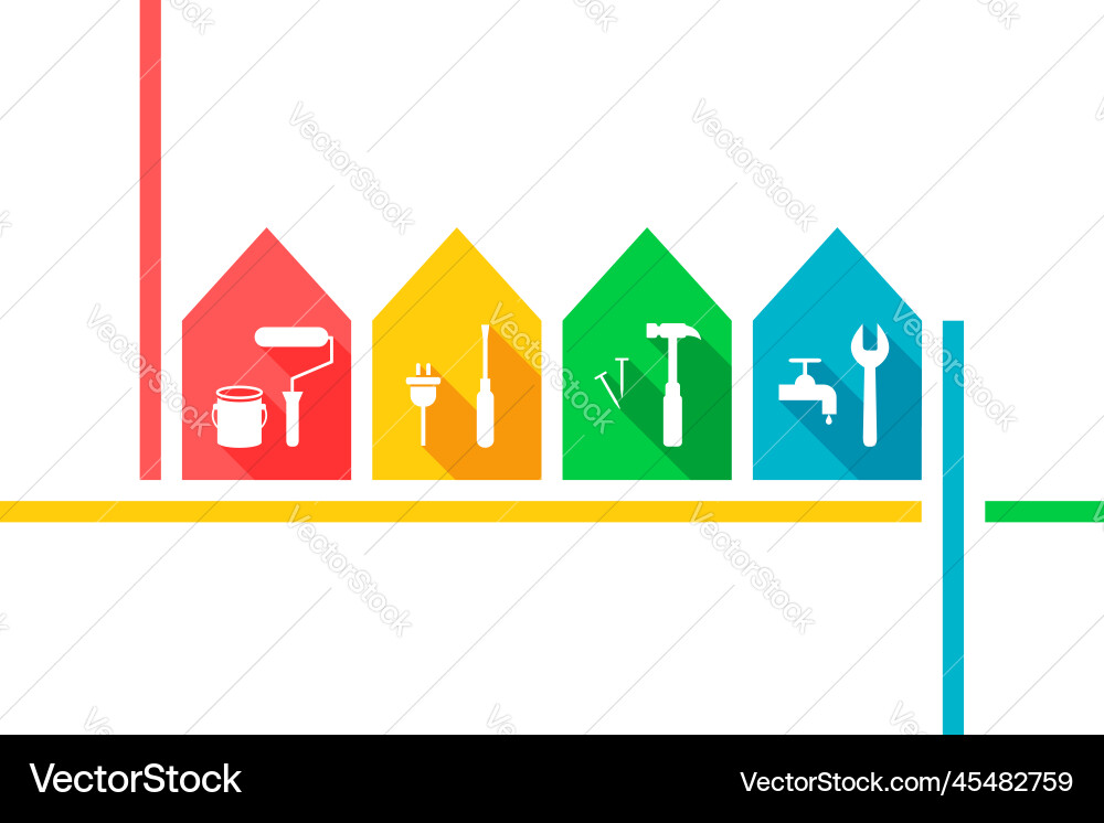 House repair renovation maintenance Royalty Free Vector