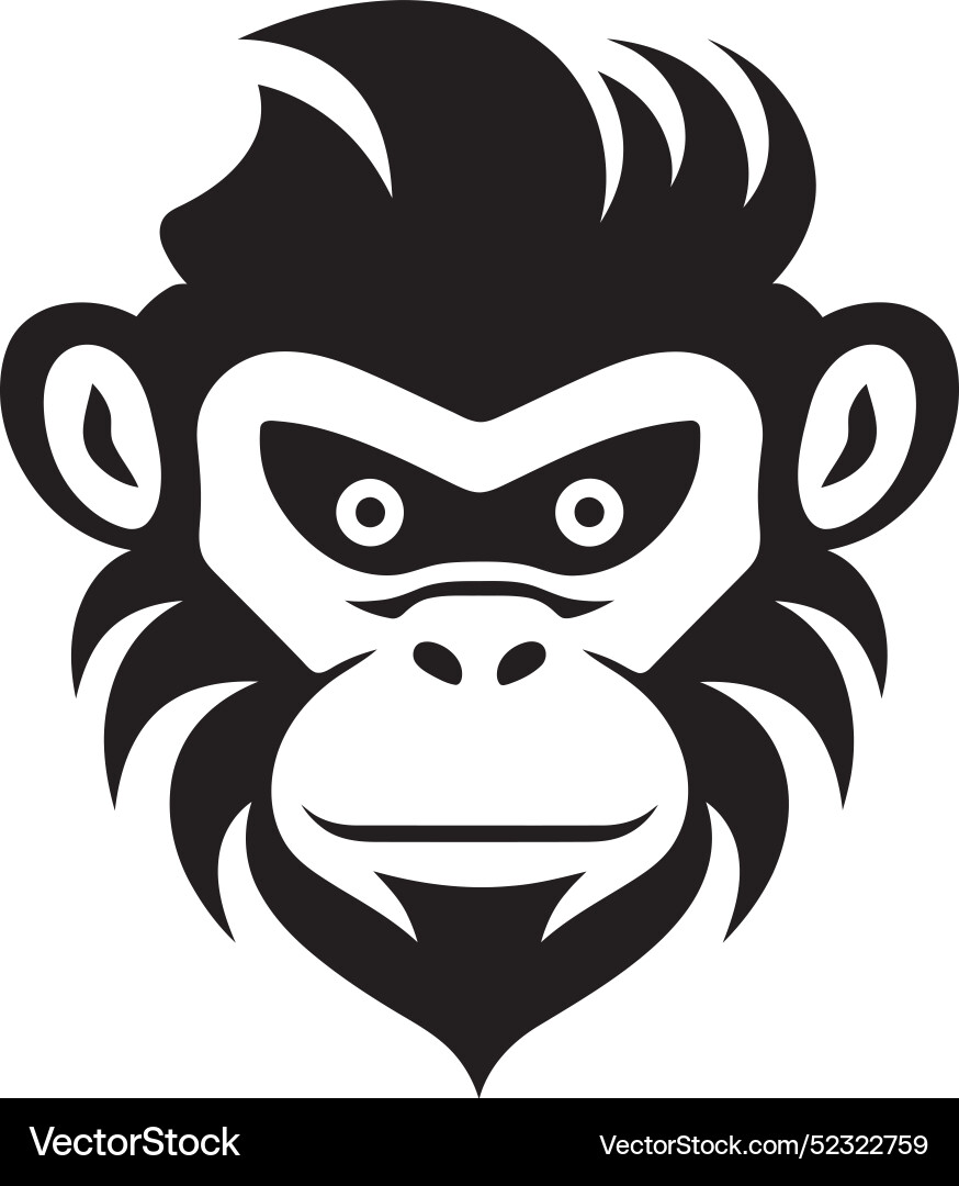 Inky instincts primate natives monkey sketch Vector Image