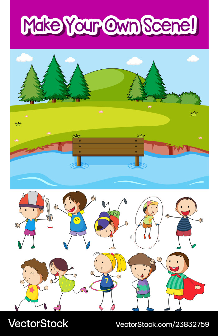 Make your own scene Royalty Free Vector Image - VectorStock