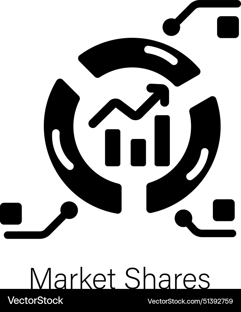 Market shares Royalty Free Vector Image - VectorStock