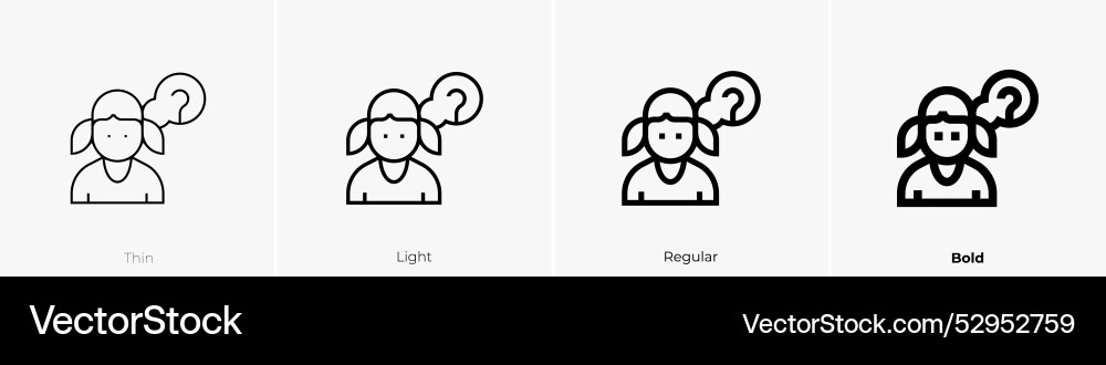 Orphan icon thin light regular and bold style Vector Image