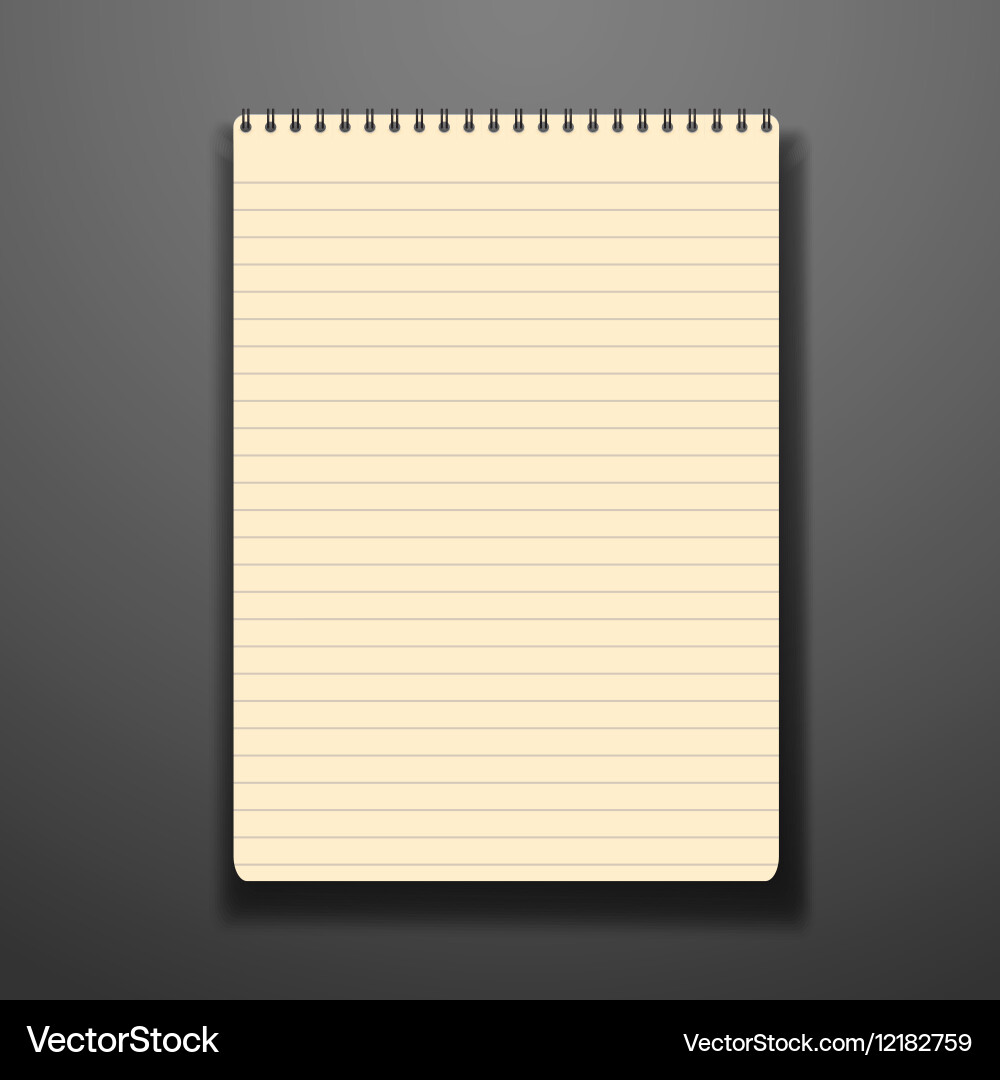 Realistic paper notepad isolated Royalty Free Vector Image