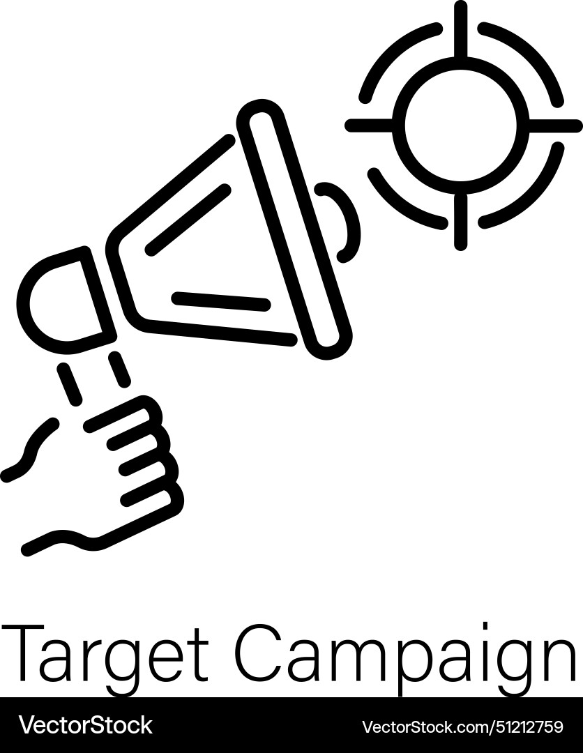 Target campaign Royalty Free Vector Image - VectorStock
