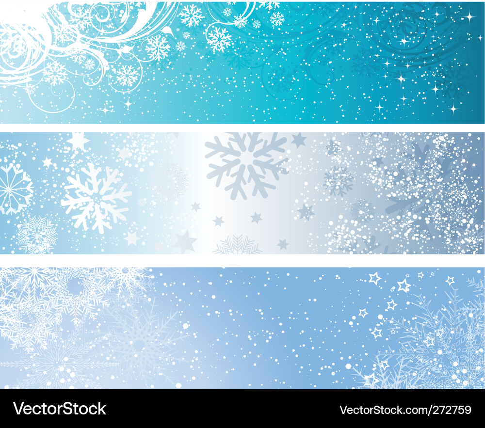 Winter banners Royalty Free Vector Image - VectorStock