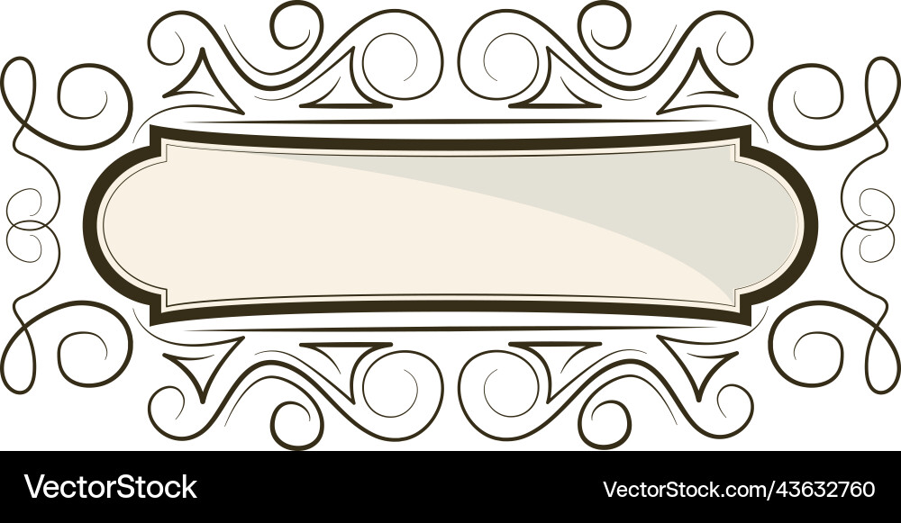 Decorative border label Royalty Free Vector Image