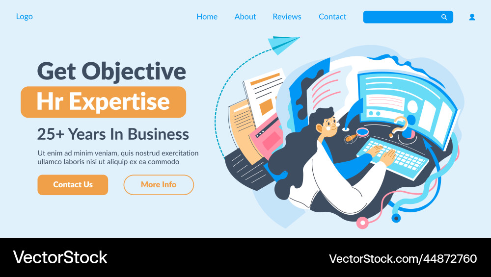 Hr expertise get objective opinion website page Vector Image