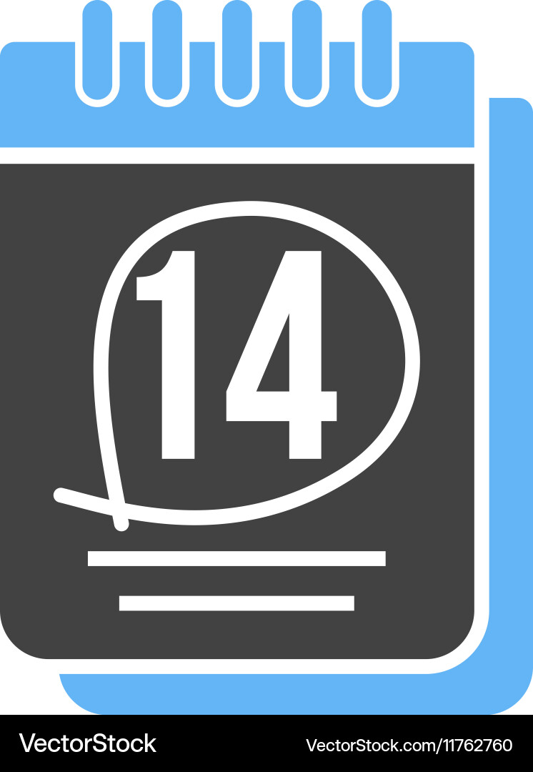 Marked calendar Royalty Free Vector Image - VectorStock