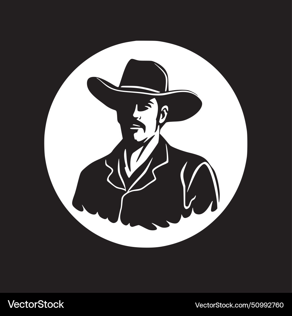 Western - black and white Royalty Free Vector Image